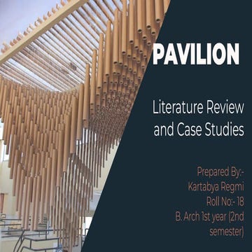 Pavilion Design - Literature Review & Case Studies | PDF