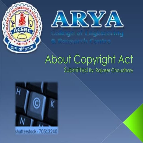 copyright act with case study | PPTX