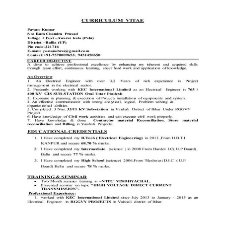 Pawan CV | DOCX
