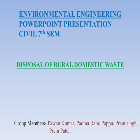 disposal of waste | PPT