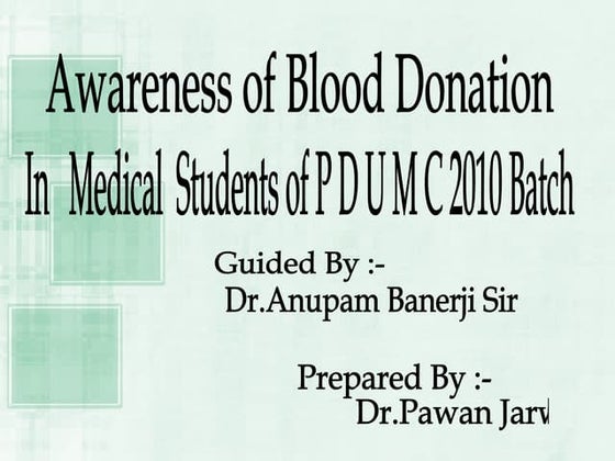 blood donation & its importance | PPTX