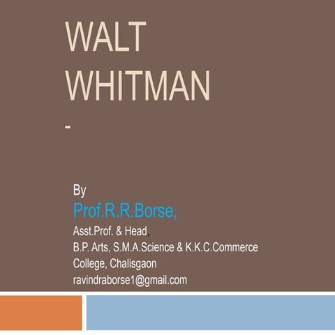 Walt Whitman | PPT