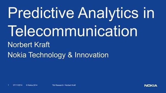 telecom analytics ppt | PPTX | Technology & Computing