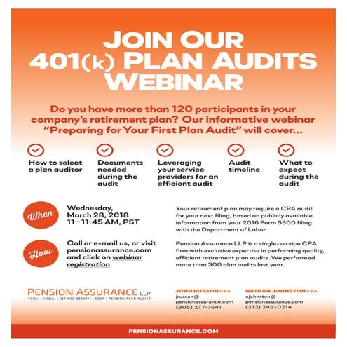 401k Plan Audit Webinar | PDF