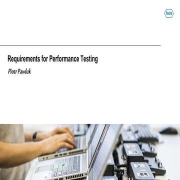 [TestWarez 2017] Requirements for Performance Testing | PPT