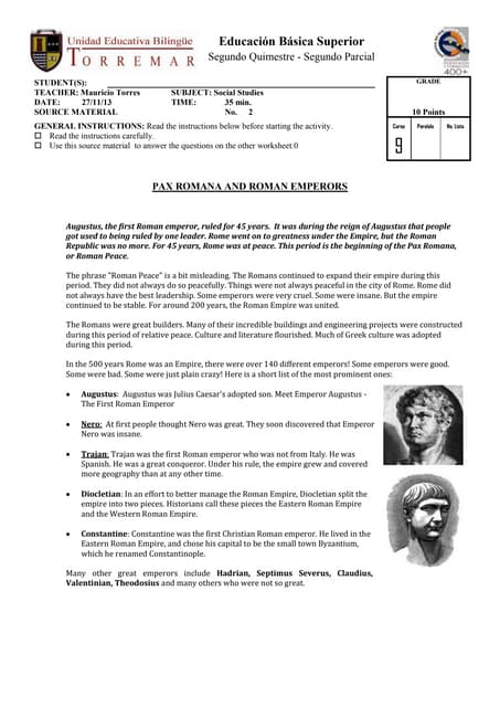 Pax Romana - Rome Notes #3 | PPT