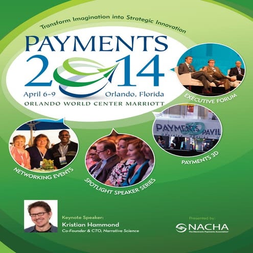 NACHA PAYMENTS 2014 Conference Brochure | PDF
