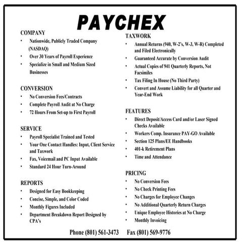 Paychex Resume | PPT
