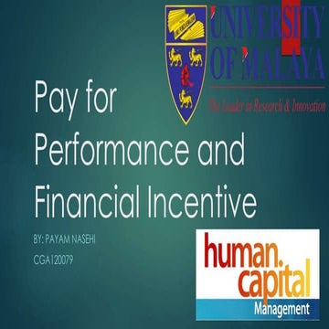Pay for performance and financial incentive | PPTX