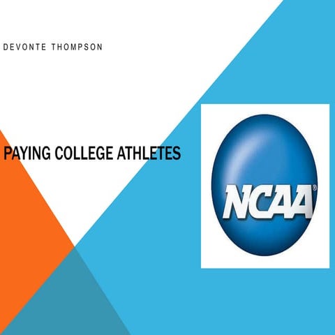 Why college athletes should be paid | PPTX