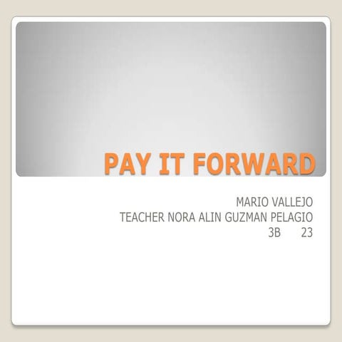 Pay it forward | PPT