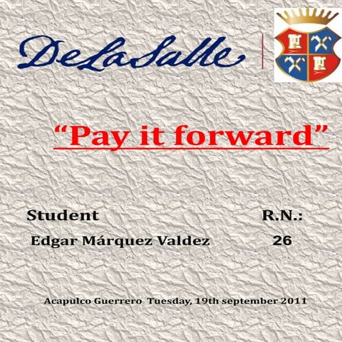 Pay it forward | PDF