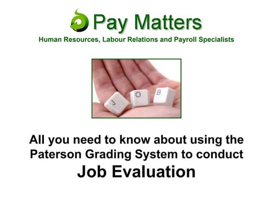 Job evaluation and grading methods | PDF