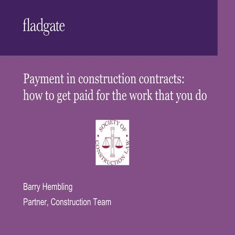 Payment in construction contracts: how to get paid | PDF
