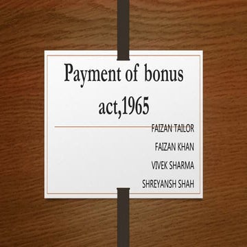 Payment of bonus_act | PPTX