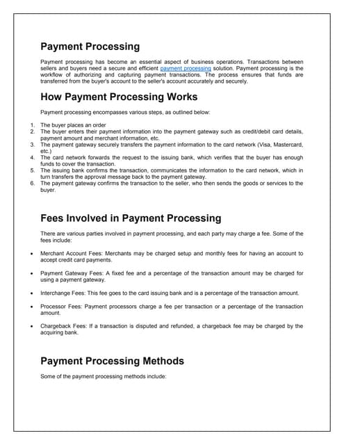 Credit card processing a detailed guide for merchants ppt | PPT