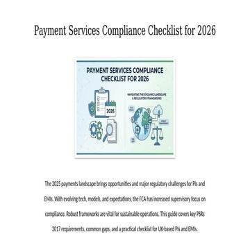Payment Services Compliance: Key FCA Expectations for 2026 | PPTX