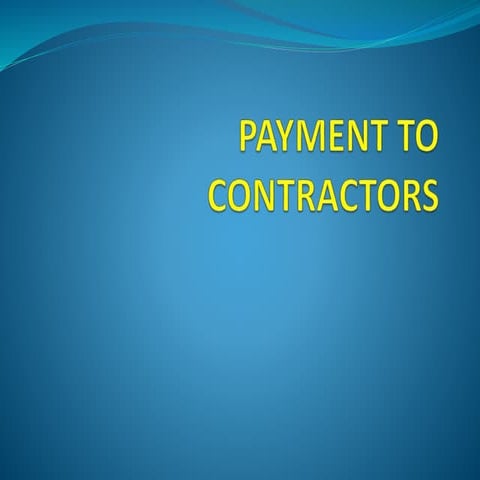 Payments provisions in CPWD CONTRACT | PPTX