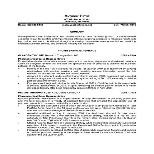 Payne, Anthony Formatted Resume2 | PDF