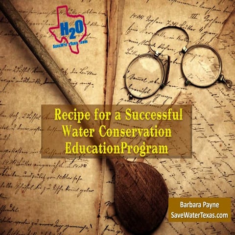 Recipe for a Successful Water Conservation Education Program | PDF