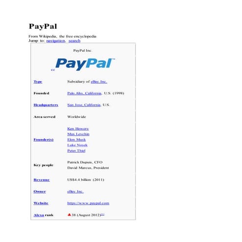 Pay pal | DOCX