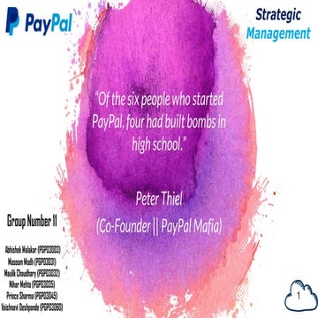 PayPal - Strategy Analysis & Frameworks | PPTX