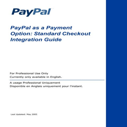 Paypal Integration Guide Pdf