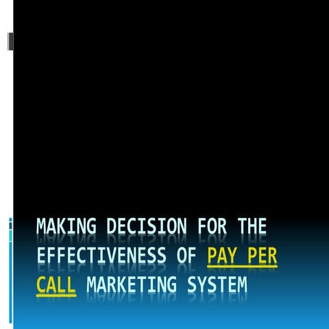 Pay per call | PPT