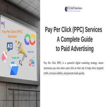 Pay Per Click Services | Boost Traffic, Leads & Conversions Fast | PDF