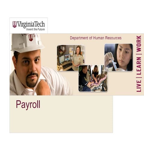 Virginia Tech - New Employee Orientation - Payroll | PPTX