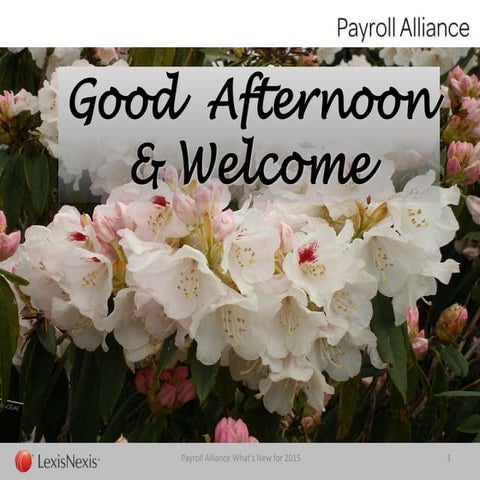 Payroll alliance what's new for 2015 | PPT