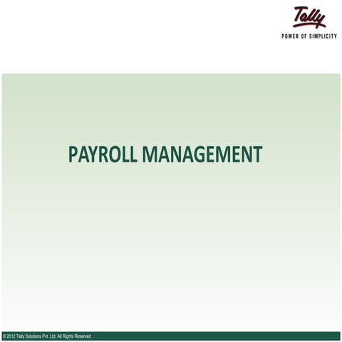 Payroll management