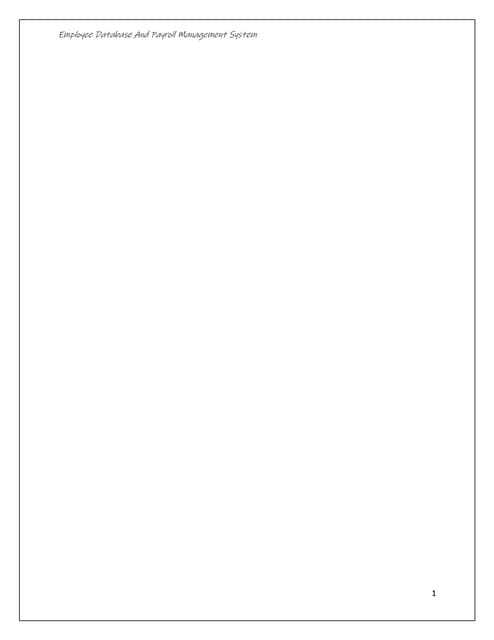 Payroll Management System SRS | PDF