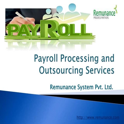 Payroll Processing and Outsourcing Services in India | PPTX