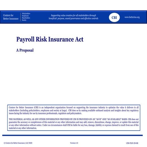 Payroll Risk Insurance Act - Overview | PPT