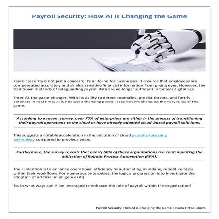 Payroll Security: How AI is Changing the Game | PDF