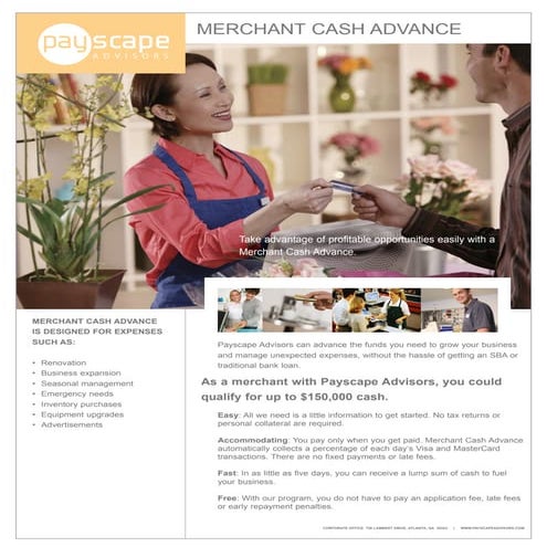 Payscape Cash Advance Flyer | PDF