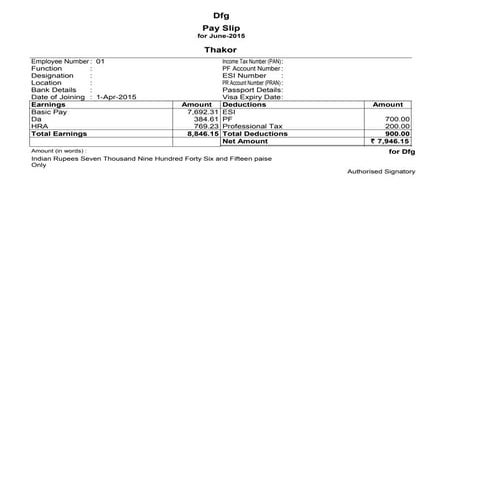 Pay slip | PDF | Personal Taxes | Personal Finance