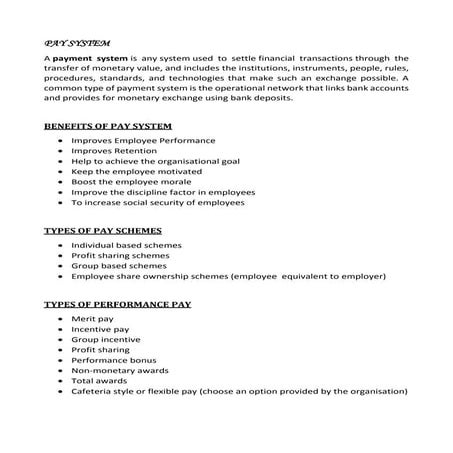 Pay system | PDF