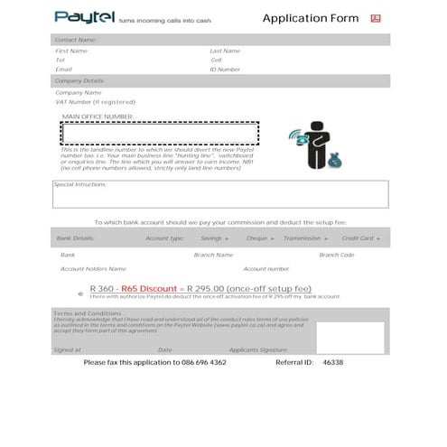 Paytel application form | PDF