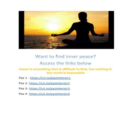 Want to find inner peace? | PDF
