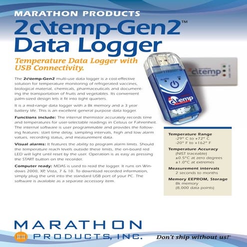 Temperature Data Logger With USB Connectivity | PDF