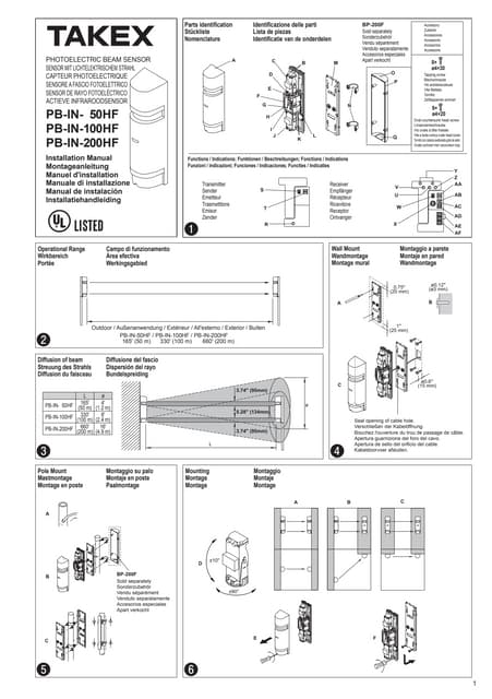 Takex PIR-50NE Instruction Manual | PDF