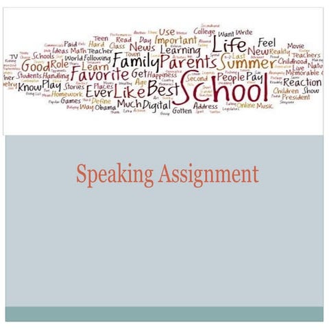 practice for english speaking assignment | PPT