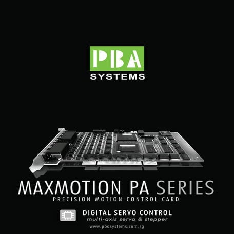 MaxMotion Motion Control Card - Digital Servo Control | PDF