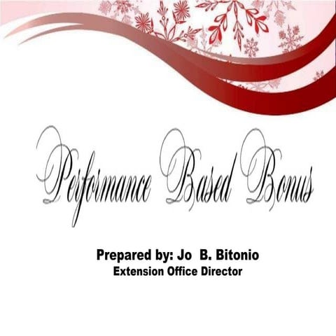 Performance Based Bonus | PPT