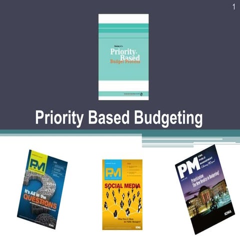 Priority Based Budgeting: Lessons Learned - Summer 2014 NCLGBA ...