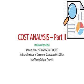 Cost Analysis Part Ii Ppt