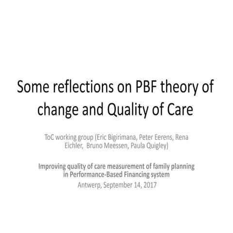 PBF ToC some reflections | PPTX