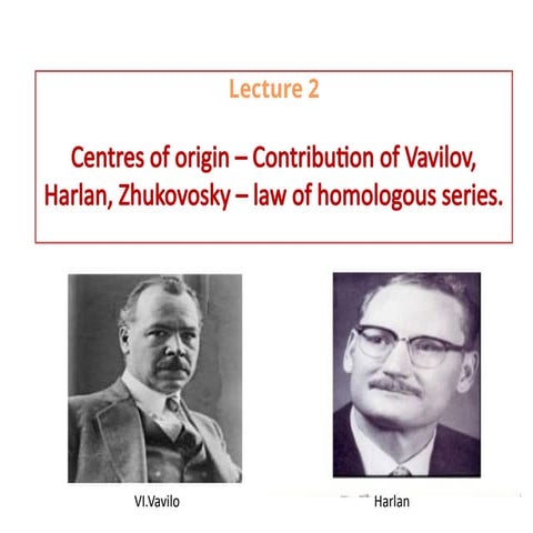 centres of origin GPB202 | PPT